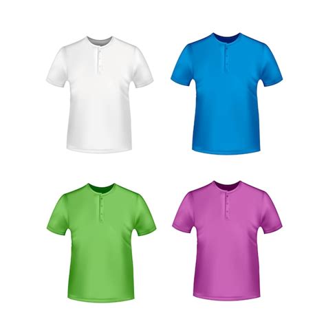 Premium Vector Tshirt Mockup Vector Set Collection Vector Illustration