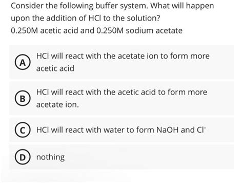 Solved Consider The Following Buffer System What Will Chegg