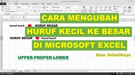 Cara Mengganti Huruf Kecil Ke Huruf Besar Di Excel The Best Porn Website