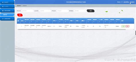 python毕设毕业生就业信息管理系统程序 论文 csdn博客
