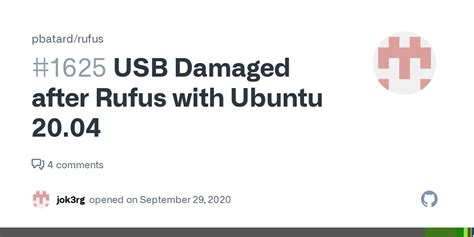 USB Damaged After Rufus With Ubuntu Issue Pbatard Rufus GitHub