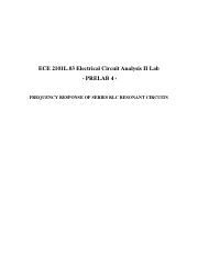 ECE2101L Prelab 4 Pdf ECE 2101L 03 Electrical Circuit Analysis II Lab PRELAB 4 FREQUENCY