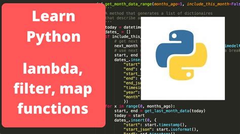 Python Lambda Filter And Map Functions Python Programming For Beginners Youtube