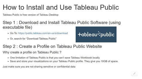 how to install and use tableau public youtube