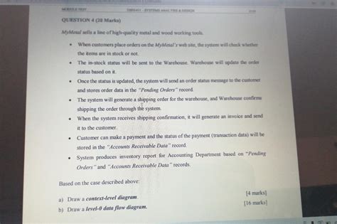 Hi Can Someone Draw A Context Level Diagram And Chegg