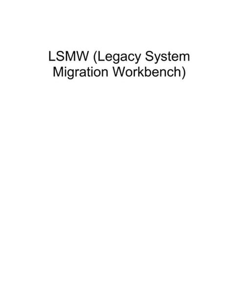 sap abap lsmw beginner lerning tutorial pdf