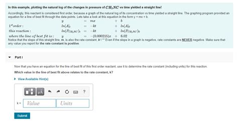 solved the graph of a first order reactant the reaction