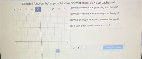sketch a function that approaches two different