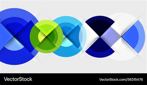Abstract Composition Overlapping Circles Vibrant Vector Image