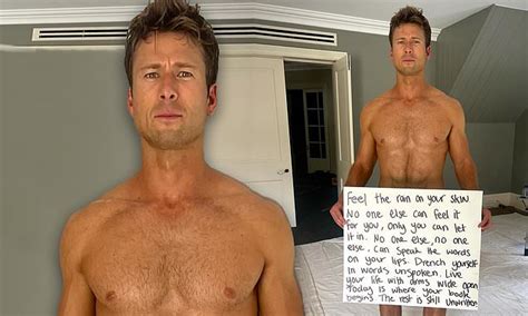 Glen Powell Strips Off Again In Jaw Dropping Bts Snap To Celebrate His