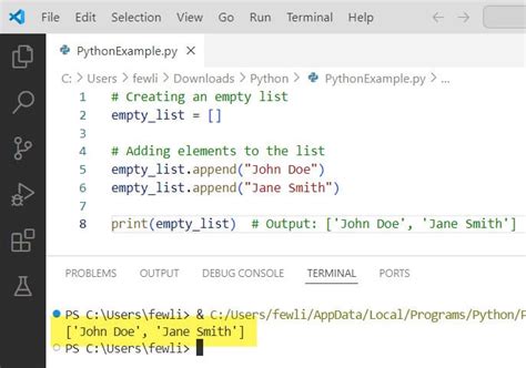 Create An Empty Array In Python