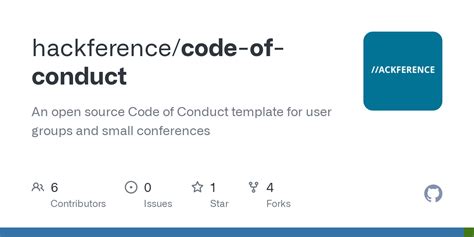 github hackference code of conduct an open source code of conduct