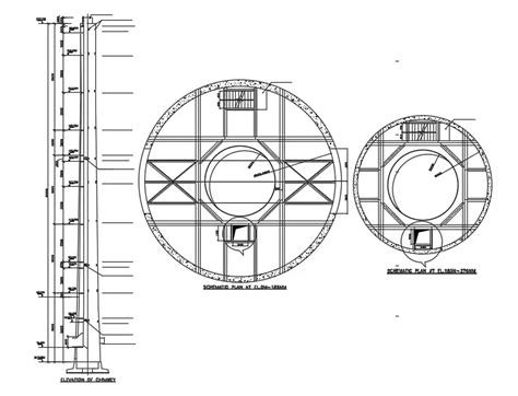 Plinth Beam And Circular Footing Details Of Centrifugal Station Pump Auxiliary Foundation