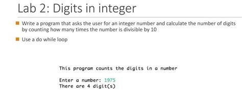 Solved Lab 2 Digits In Integer Write A Program That Asks
