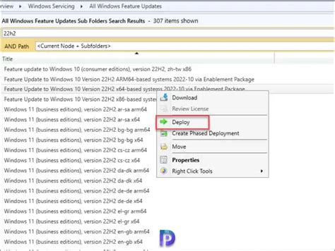 Windows H Upgrade Using SCCM Feature Update Option