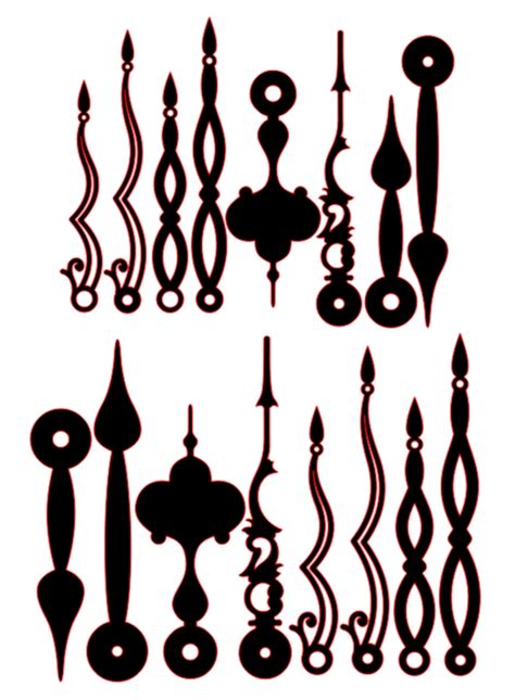 Laser Cut Wooden Clock Needle Set Acrylic Clock Needle Set Vector File Vectors File