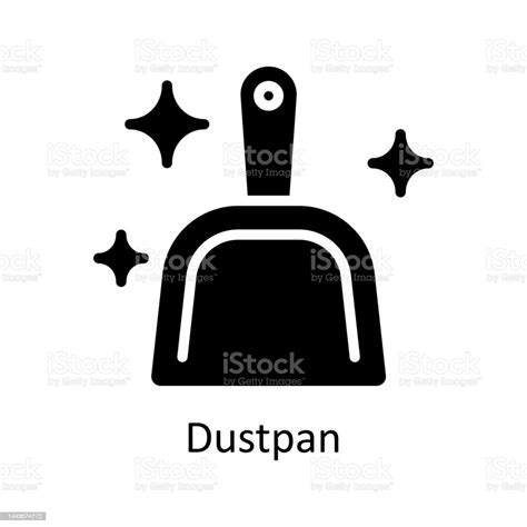 쓰레받기 벡터 솔리드 아이콘 디자인 그림입니다 흰색 배경에 하우스키핑 기호 Eps 10 파일 가정 생활에 대한 스톡 벡터 아트 및 기타 이미지 Istock
