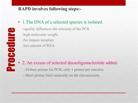 Random Amplified Polymorphic Dna Rapd Pptx