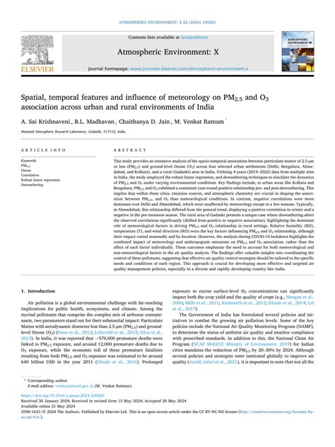 pdf spatial temporal features and influence of meteorology on pm2 5