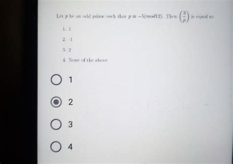 Solved Let P Be An Odd Prime Such That P5 Mod12 Then Chegg Com