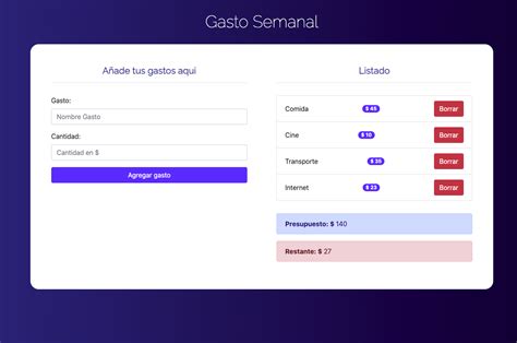 GitHub Urian Control De Gastos Semanal En JavaScript Control De Gastos Semanal En