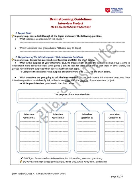 Interview Project Forms Pdf Interview Thought