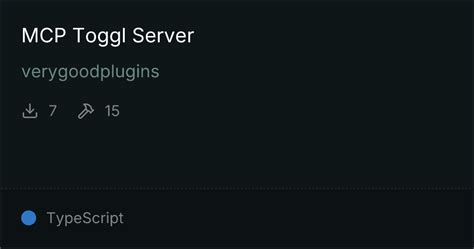 Score MCP Toggl Server Glama