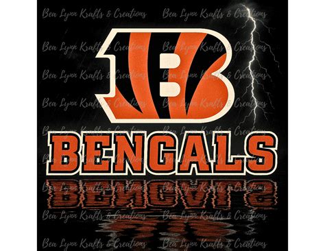 Cincinnati Bengals Storm Png Fierce Tiger Logo With Reflective Text