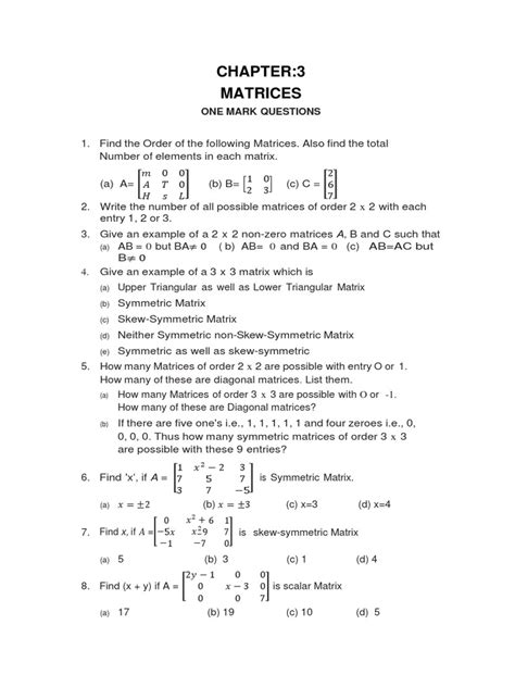 Matrices Pdf Pdf