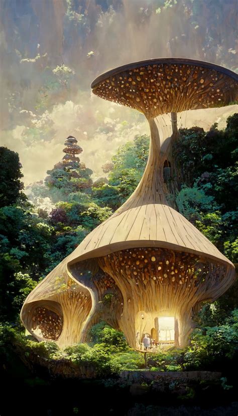 Artistic Mushroom Structure In The Forest