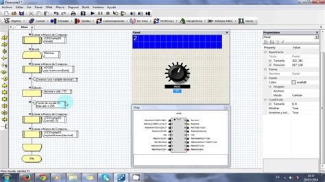 Flowcode Adc 8 Bits Voltimetro Lcd En Pic16 Youtube