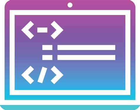Programming Coding Structure Software Development Gradient Solid Icon