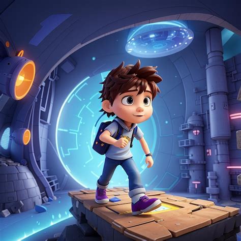 Premium Photo Futuristic Fantasy Coding Quest