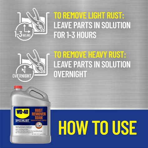 Rust Removal Solution For Tools Rust Remover Soak WD 40