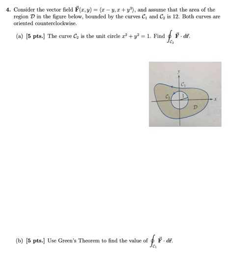 Solved 4 Consider The Vector Field F X Y Hx Y X Chegg Com