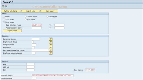 HRPAYUAP SAP Tcode Form P