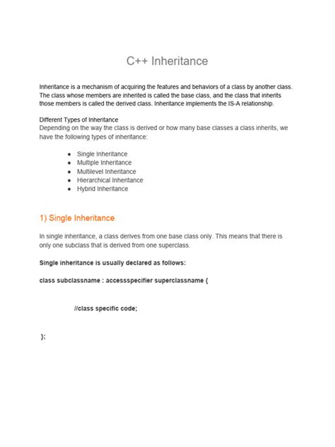 Cpp Pdf Inheritance Object Oriented Programming Pointer