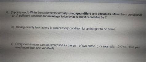 solved 6 8 points each write the statements formally