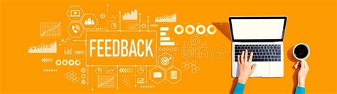 Feedback Theme With Person Using A Laptop Stock Image Image Of Average Customer 290795949