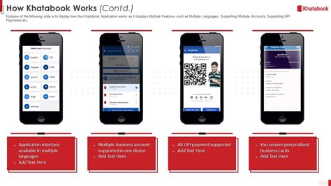 Khatabook Application Pitch Deck How Khatabook Works Contd Ppt Outline Display Pdf