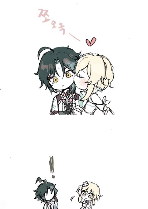 Lumine And Xiao Genshin Impact Drawn By Rwpvc Danbooru