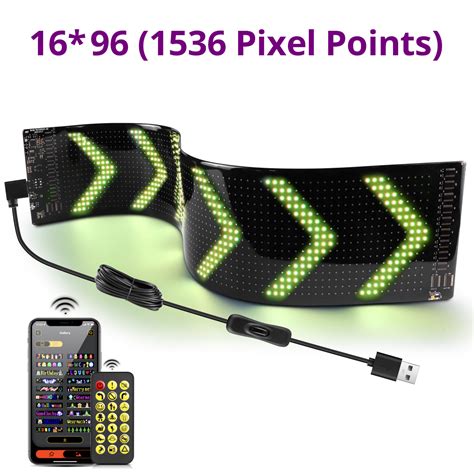 Smart Bluetooth LED Display Screen Message Scrolling Sign Board Ultra Thin Soft Flexible