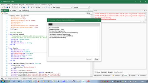 Obtengo El Siguiente Error Al Querer Probar El Ejemplo Sqliteviewer B4x Programming Forum