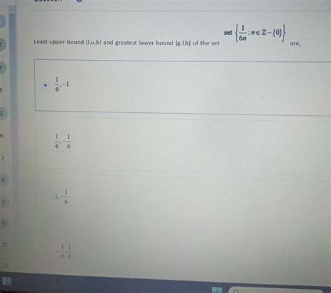 solved least upper bound i u b ﻿and greatest lower bound