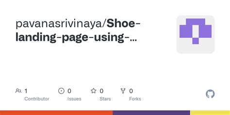 Github Pavanasrivinayashoe Landing Page Using Html Css And Javascript