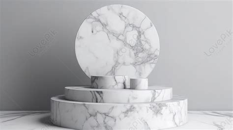 깨끗한 흰색 배경에 회색 대리석 연단을 놀라운 3d로 렌더링하여 제품 프레젠테이션을 향상시킵니다 연단 배경 제품 디스플레이 배경 대리 배경 이미지 Hd 연단 제품