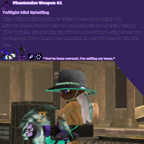 Splatoon 3 × ℙ𝕙𝕒𝕟𝕥𝕠𝕞 ℂ𝕠𝕣𝕡𝕠𝕣𝕒𝕥𝕚𝕠𝕟 Phantomize Weapon 1 Twilight Mini