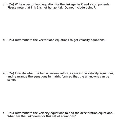 Solved MECHANICAL ENGINEERING KINEMATICS EXPERTS HELP Chegg