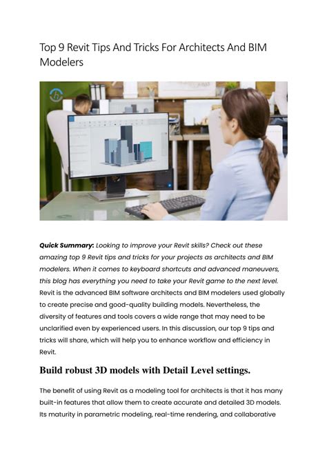 Ppt Top 9 Revit Tips And Tricks For Architects And Bim Modelers Powerpoint Presentation Id