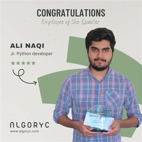 Algoryc Algorycteam Employeeofthequater Teamwork Excellence